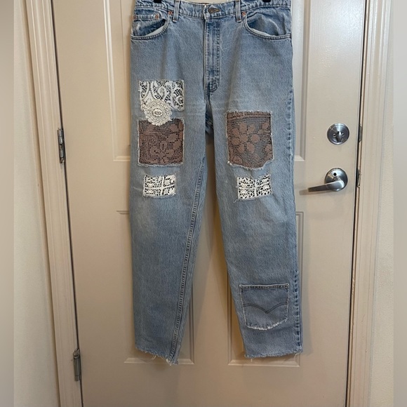 Hand Crafted | Jeans | Upcycled Hand Crafted Reworked Jeans Patchwork ...